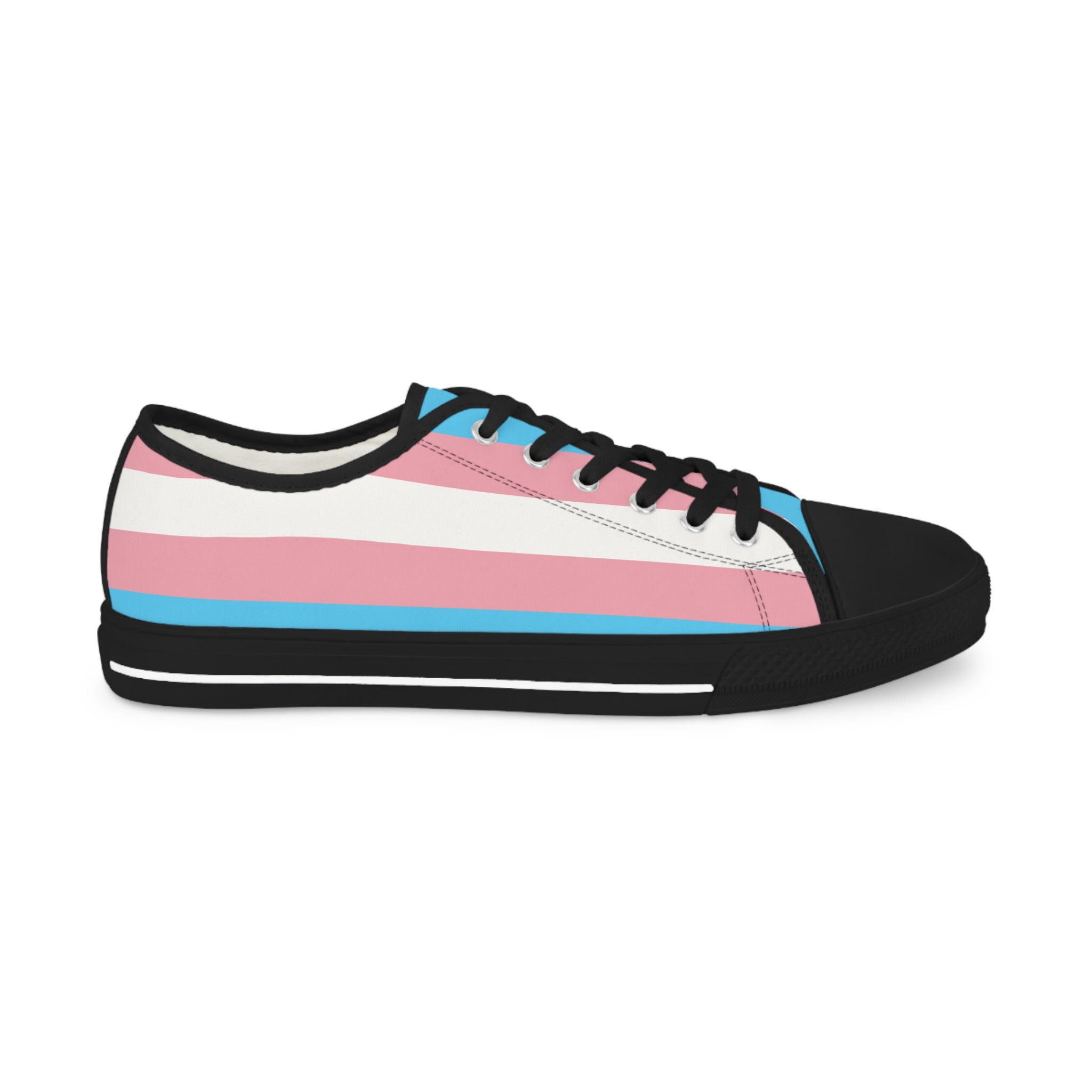 Transgender Pride Flag Low Top Sneakers White or Black - Etsy