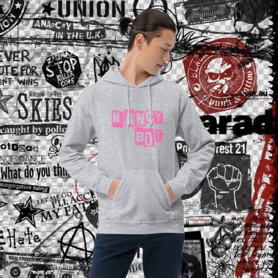 Nancy Boy Hoodie Punk Aesthetic LGBTQIA Femboys Sissies Twink Gifts ...
