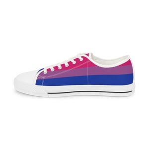 Bisexual Pride Flag Low Top Sneakers - White or Black - LGBTQIA Gifts ...
