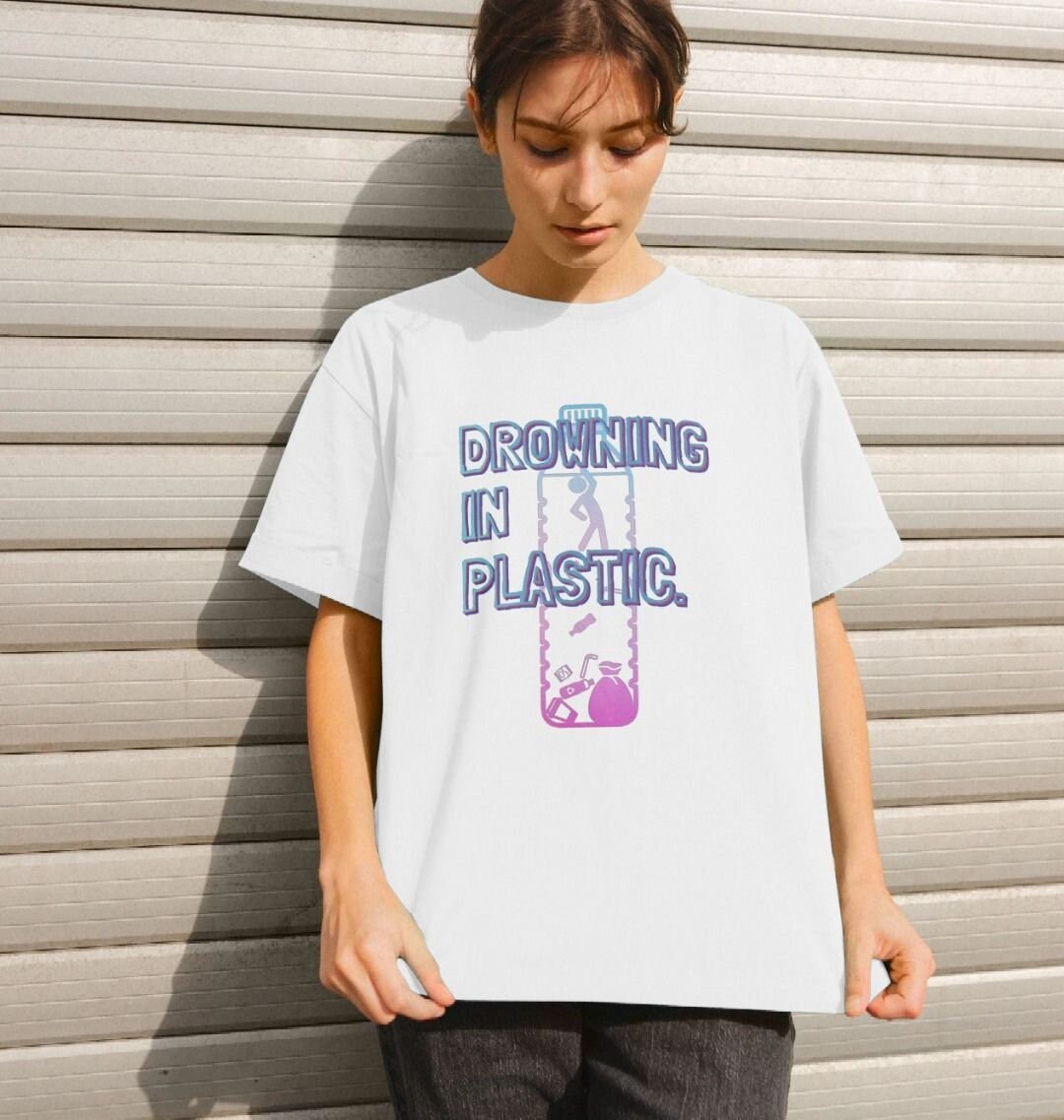 Drowning in Plastic Ocean Pollution T-shirt feminine - Etsy