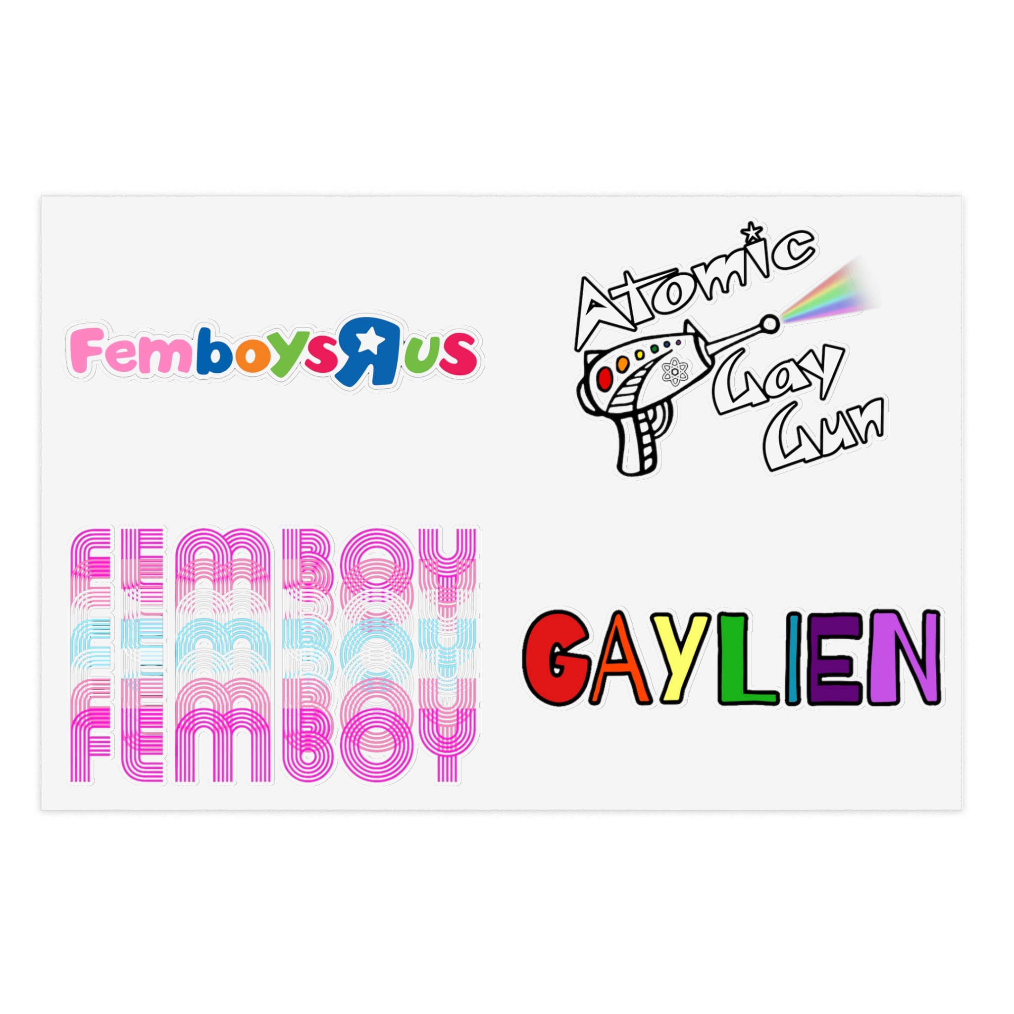 Super Gay Sticker Sheet 3 Femboy Femboys R Us Gaylien - Etsy