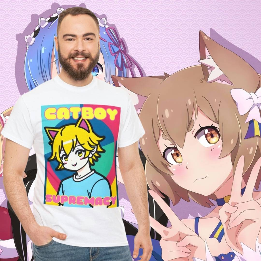 Catboy Supremacy Men's T-shirt Catboy Femboy Clothes Weeb Culture the ...
