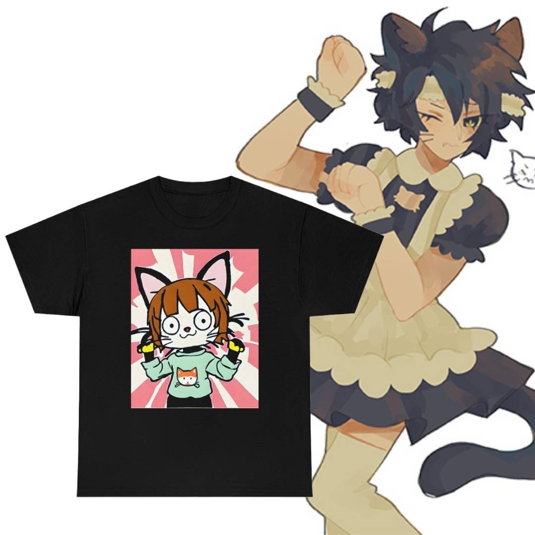Nya Catboy Drawing Men's T-shirt Cute Catboy Femboy Weeb Culture Anime ...