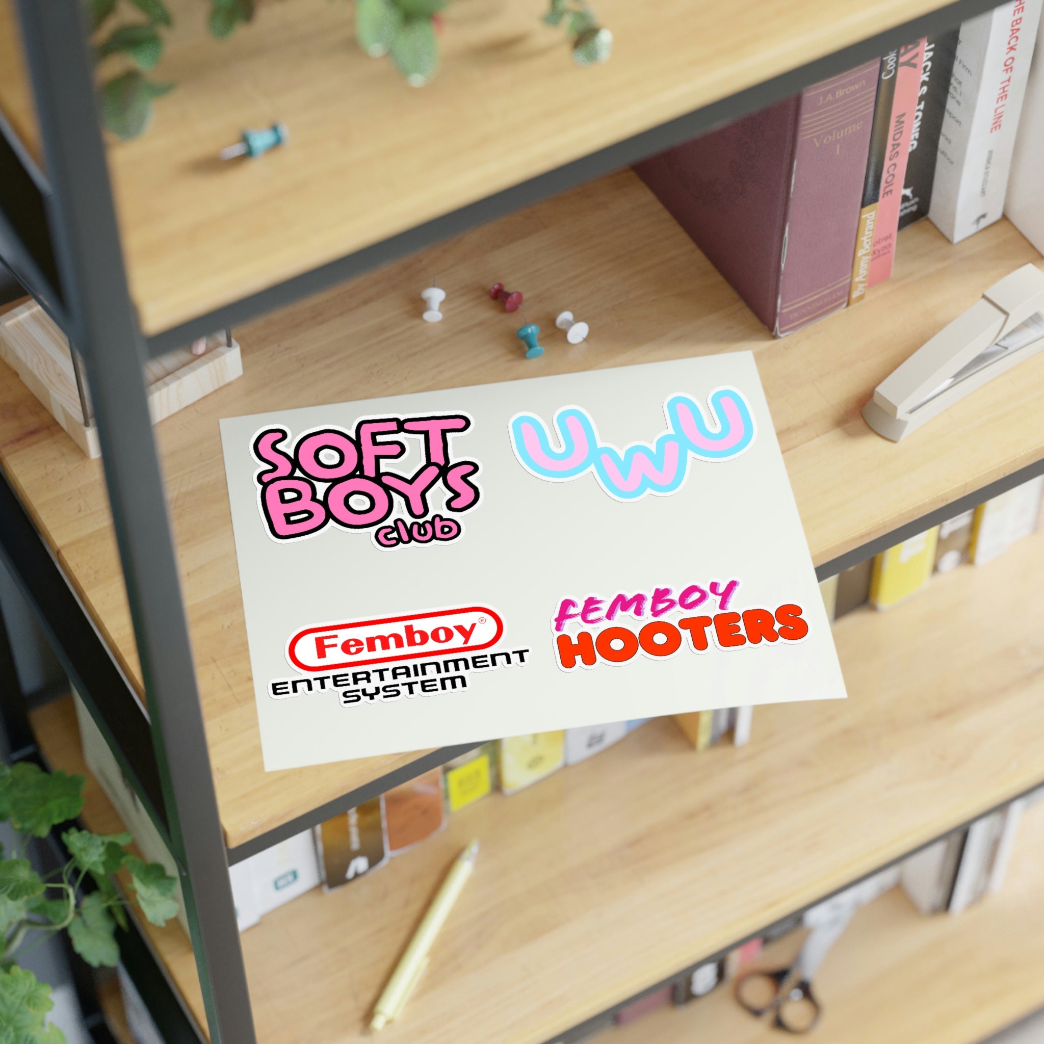 Super Gay Sticker Sheet 2 Femboy Hooters Soft Boys Club Uwu Holographic ...