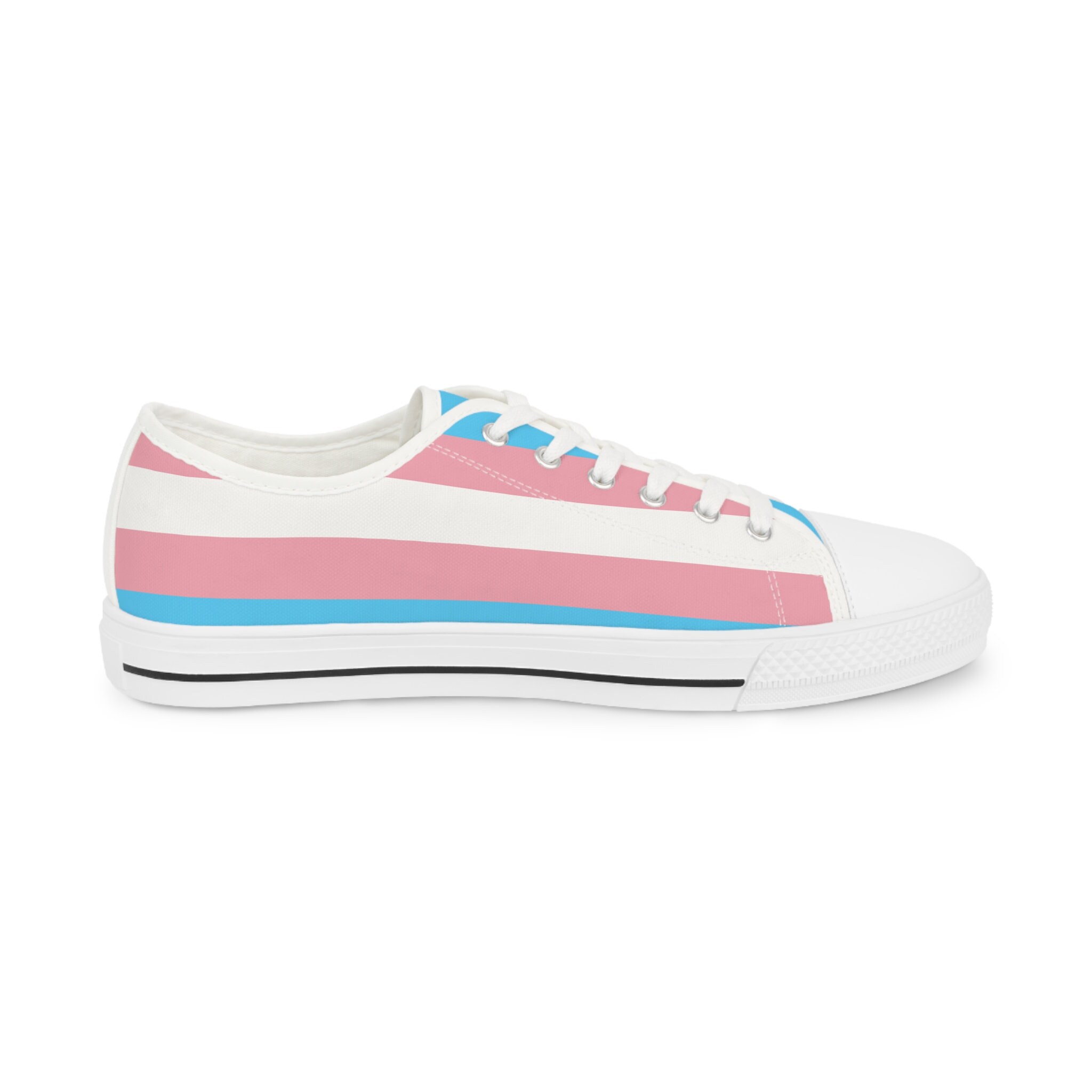 Transgender Pride Flag Low Top Sneakers White or Black - Etsy