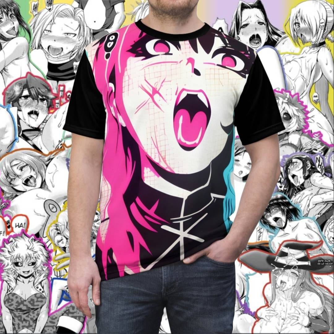 Ahegao Anime Girl #2 - Pink & Blue - Hentai Style - Manga Girl - Weeb ...