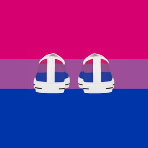 Bisexual Pride Flag Low Top Sneakers - White or Black - LGBTQIA Gifts ...