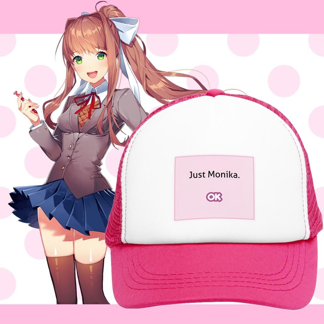 Just Monika Trucker Cap: Doki Doki Literature Club Anime Hat - Etsy