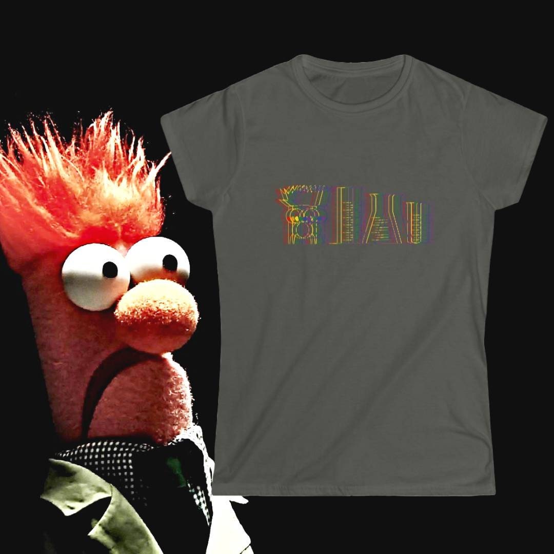 Beaker Pun Pride Flag Repeating Print Feminine Cut T-shirt - Pride ...
