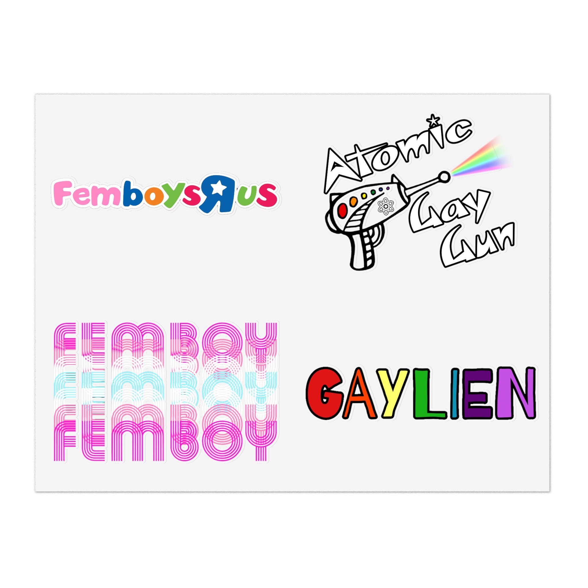 Super Gay Sticker Sheet 3 Femboy Femboys R Us Gaylien - Etsy