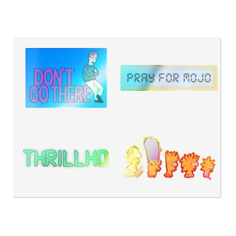 Simpsons Themed Sticker Sheets Holographic / Transparent / - Etsy