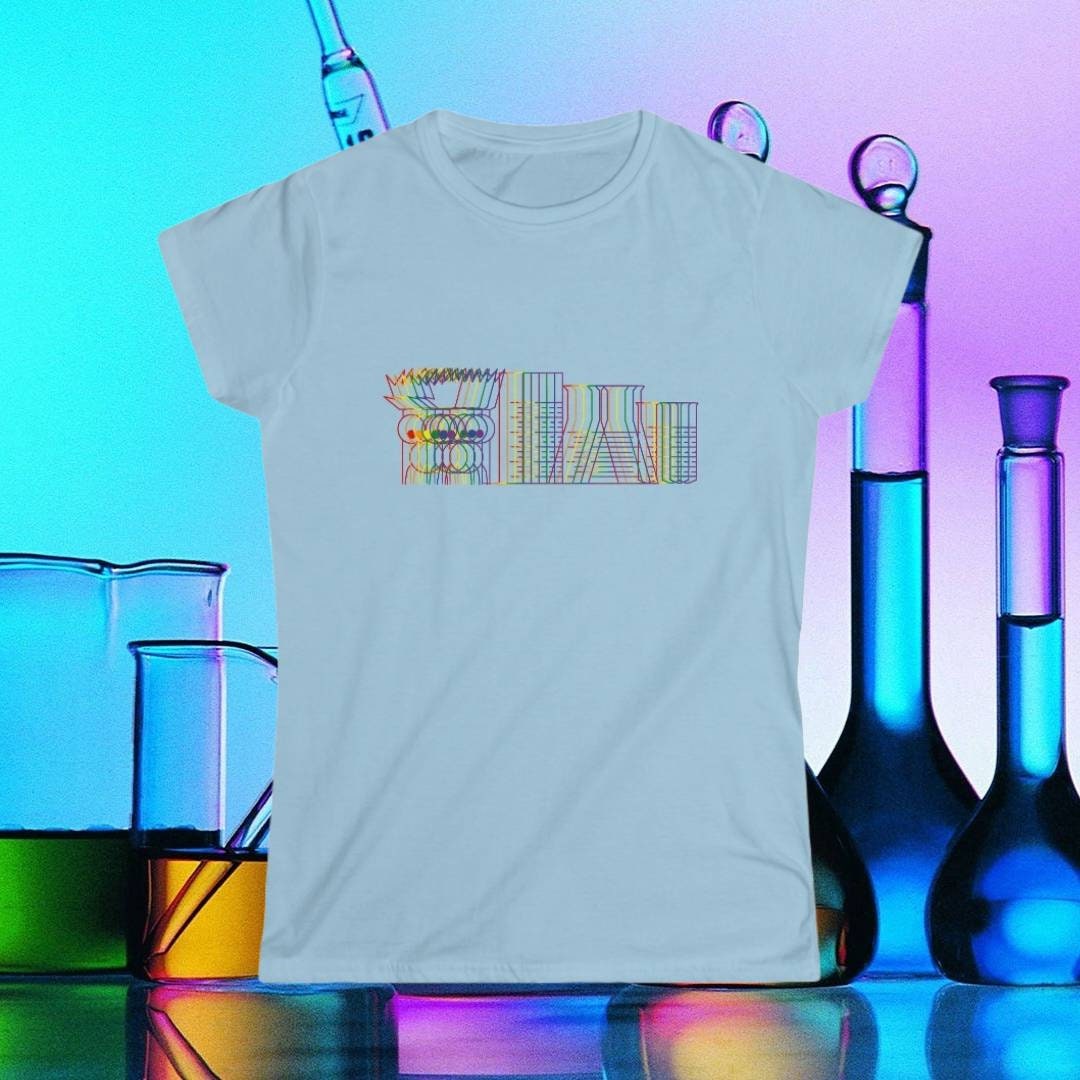 Beaker Pun Pride Flag Repeating Print Feminine Cut T-shirt Pride ...