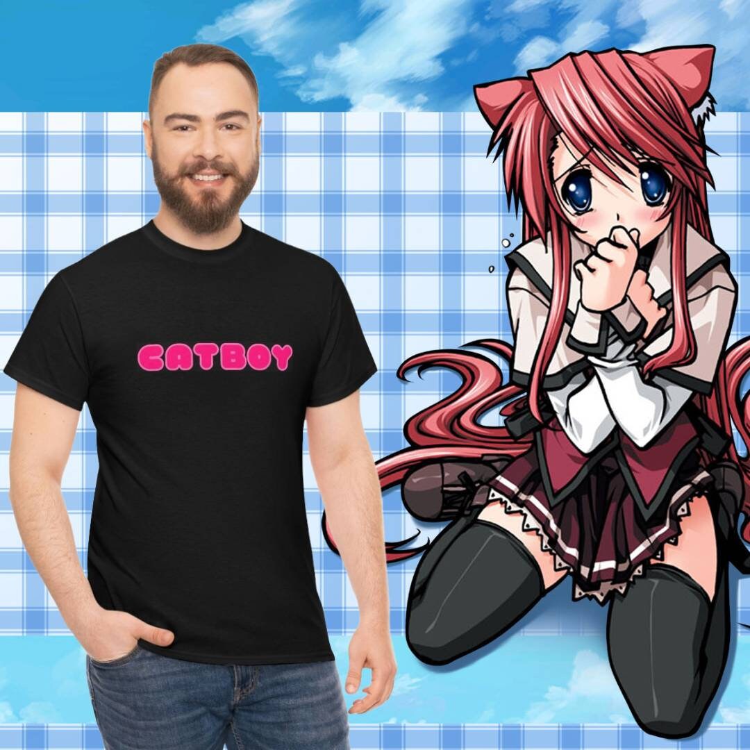 Catboy Men's T-shirt Catboy Femboy Weeb Anime - Etsy