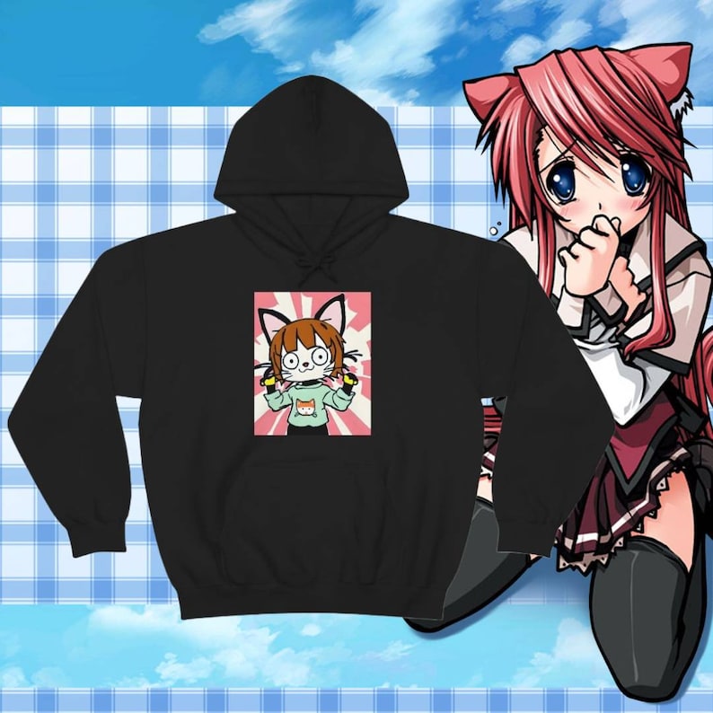 Nya Catboy Cartoon Hoodie Cute Anime Cat Femboy Clothes - Etsy