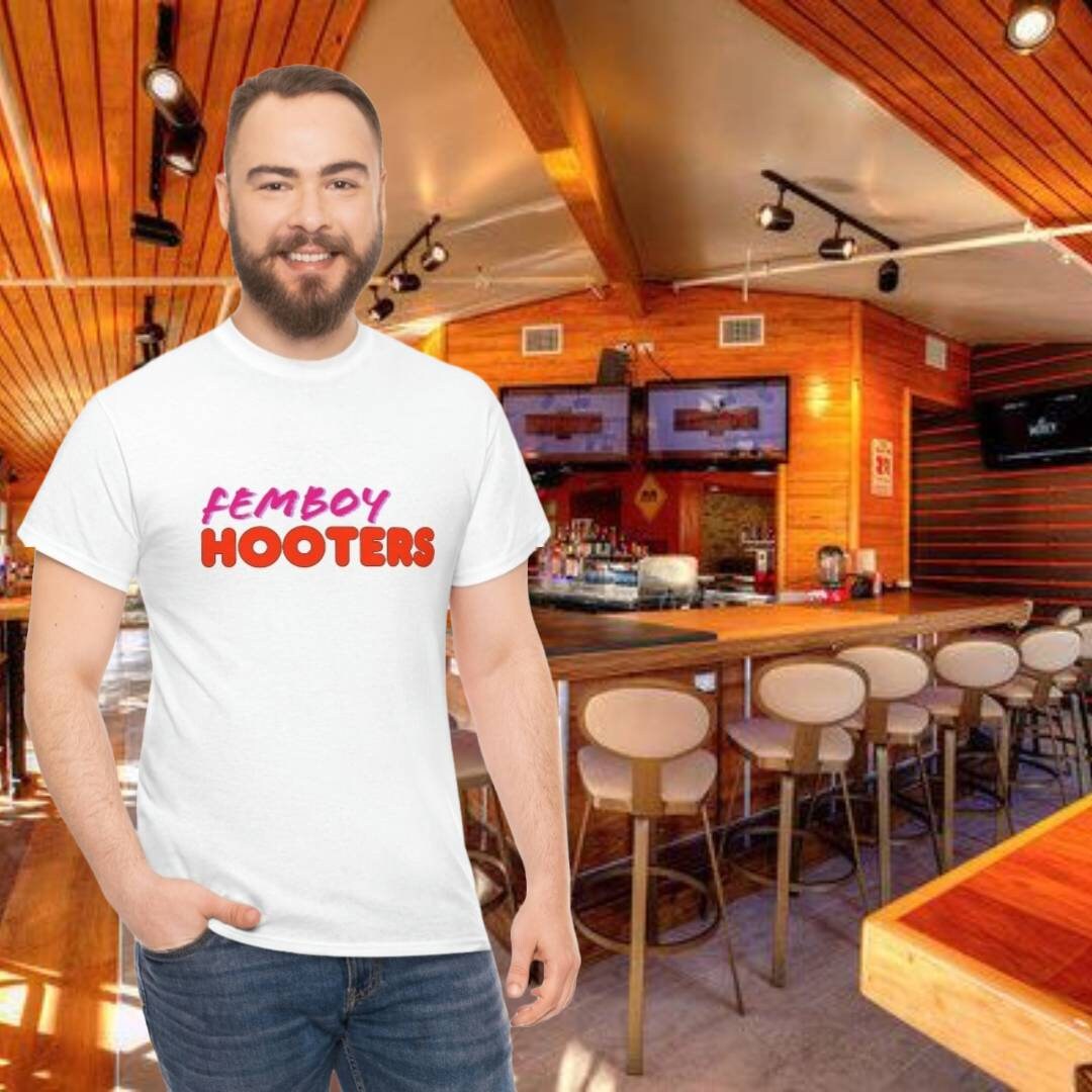 Femboy Hooters Men's T-shirt Femboy Meme Femboys Hooters Parody Soft ...