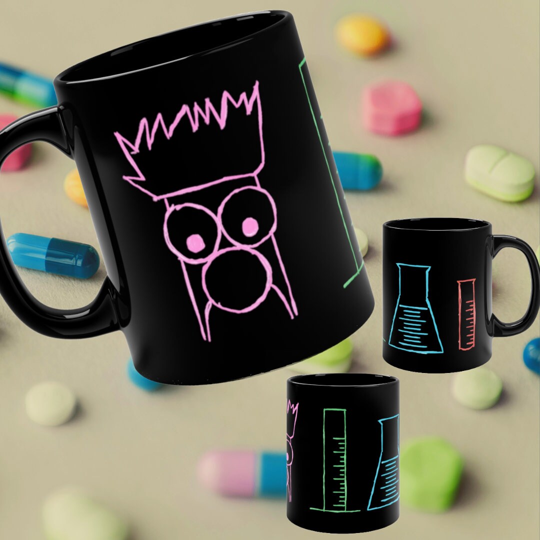 Beaker Chemistry Pun Black Mug - Crayon Edition - 11oz - Science Gifts ...