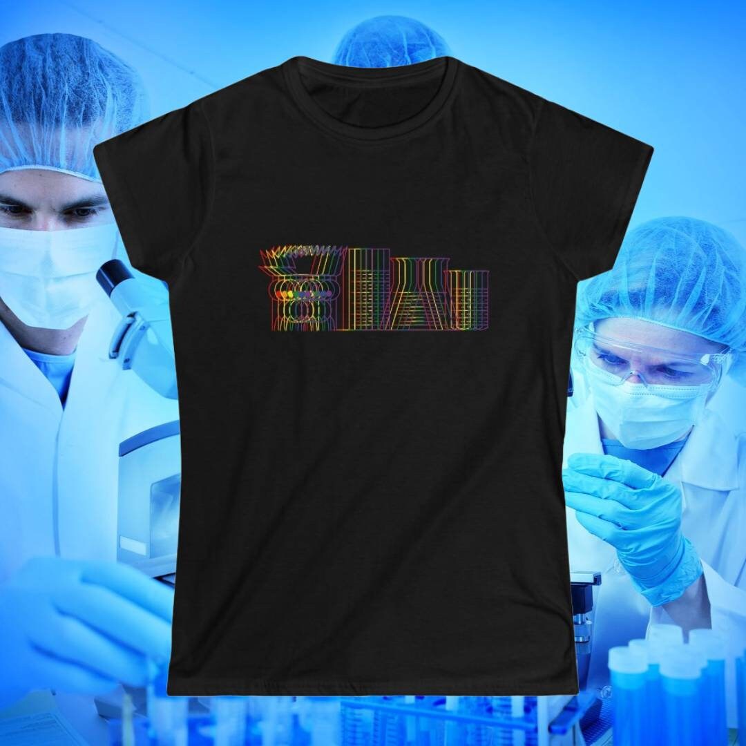 Beaker Pun Pride Flag Repeating Print Feminine Cut T-shirt - Pride ...