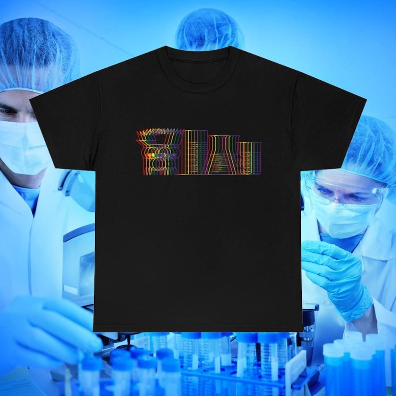 Beaker Science Pun Repeating Pride Flag Print Men's T-shirt - Chemistry ...