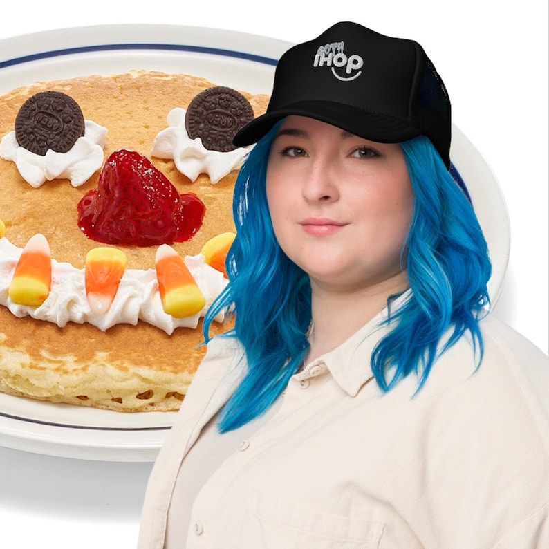 Goth IHOP Embroidered Trucker Cap - Foam Cap - Snapback - Femboy ...