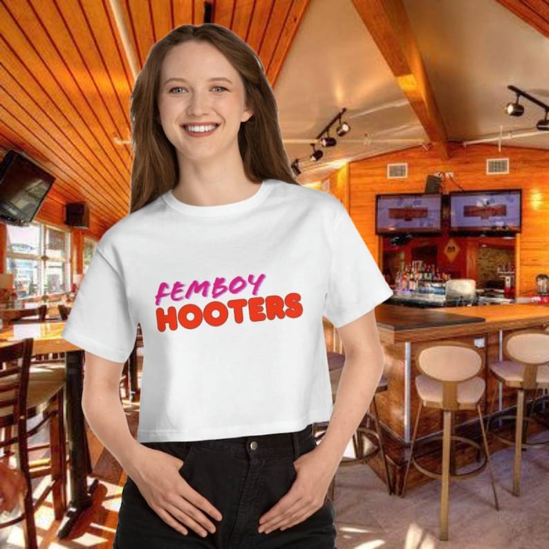 Femboy Hooters Champion© Crop Top Femboy Clothes Sissy Weeb Meme ...