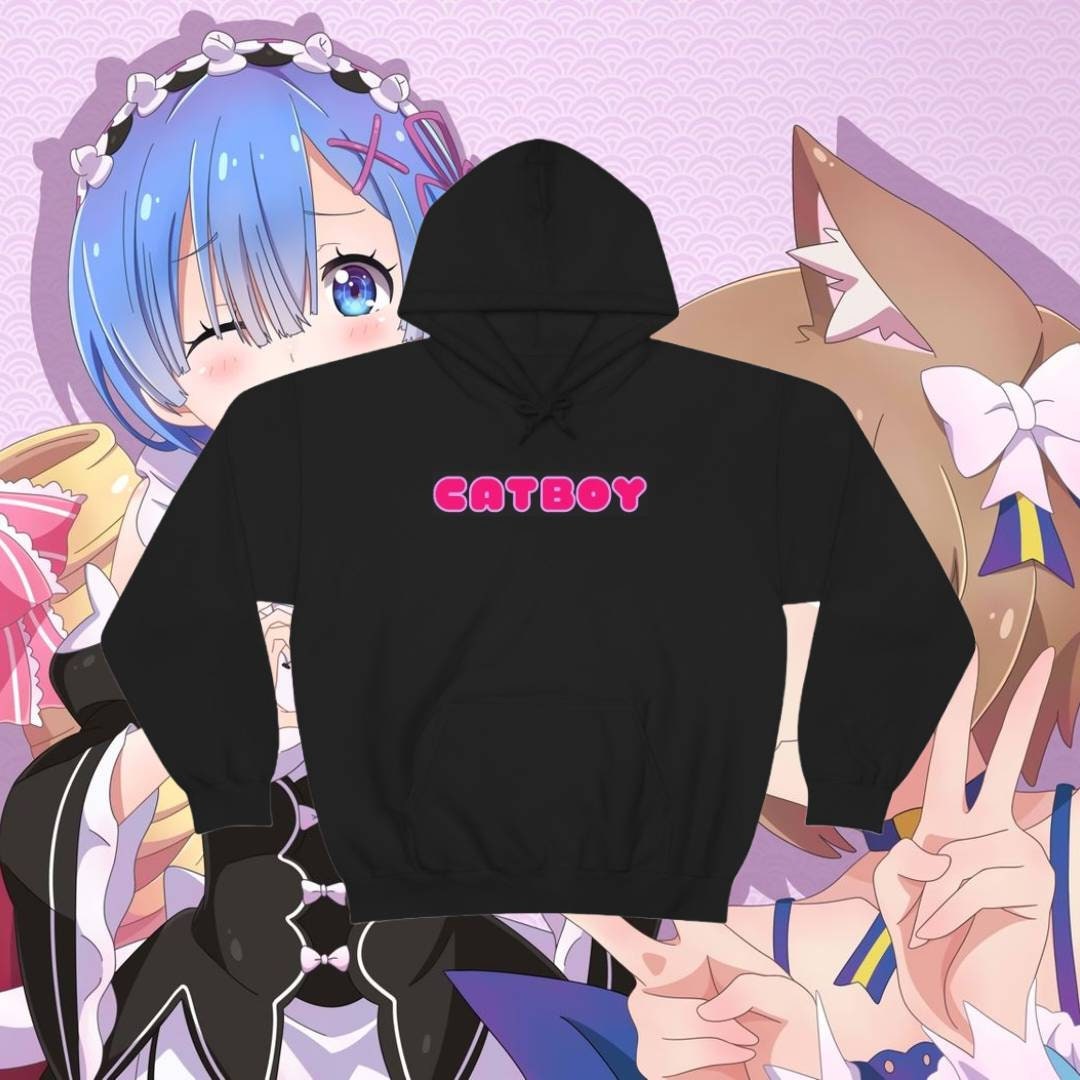 Catboy Hoodie - Catboy - Femboy - Weeb - Anime Lover - Nerd Gifts ...
