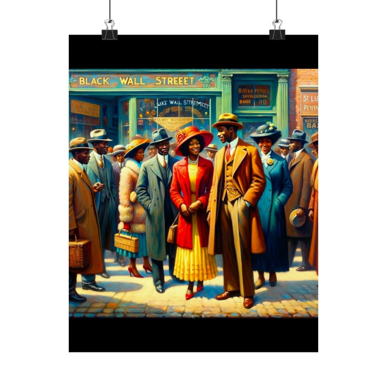 Black Wall Street Poster matte Diamond Tier Series - Etsy