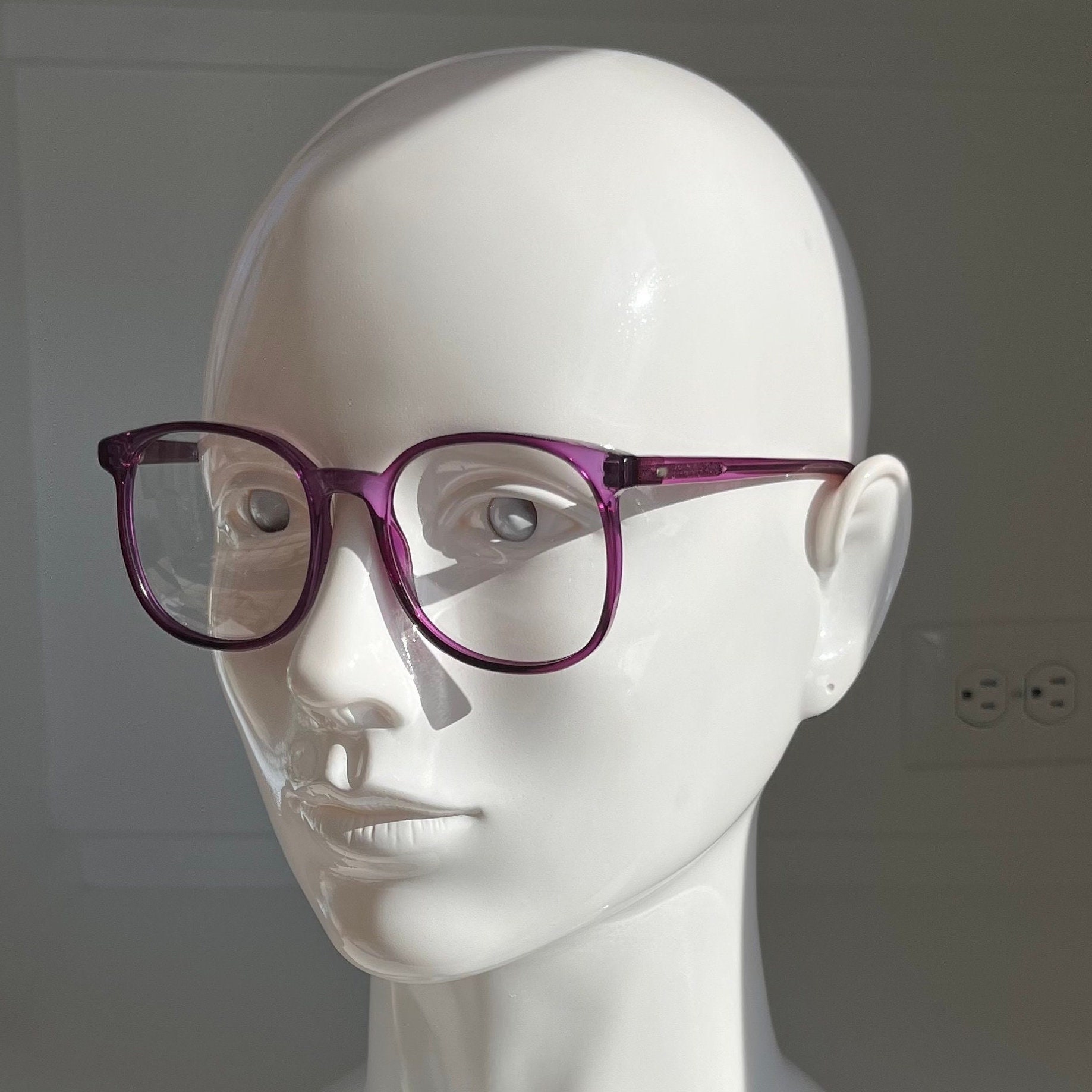 Purple Preppy Frames Rounded New Old Stock Demo Lenses Jenny 52-21-135 ...