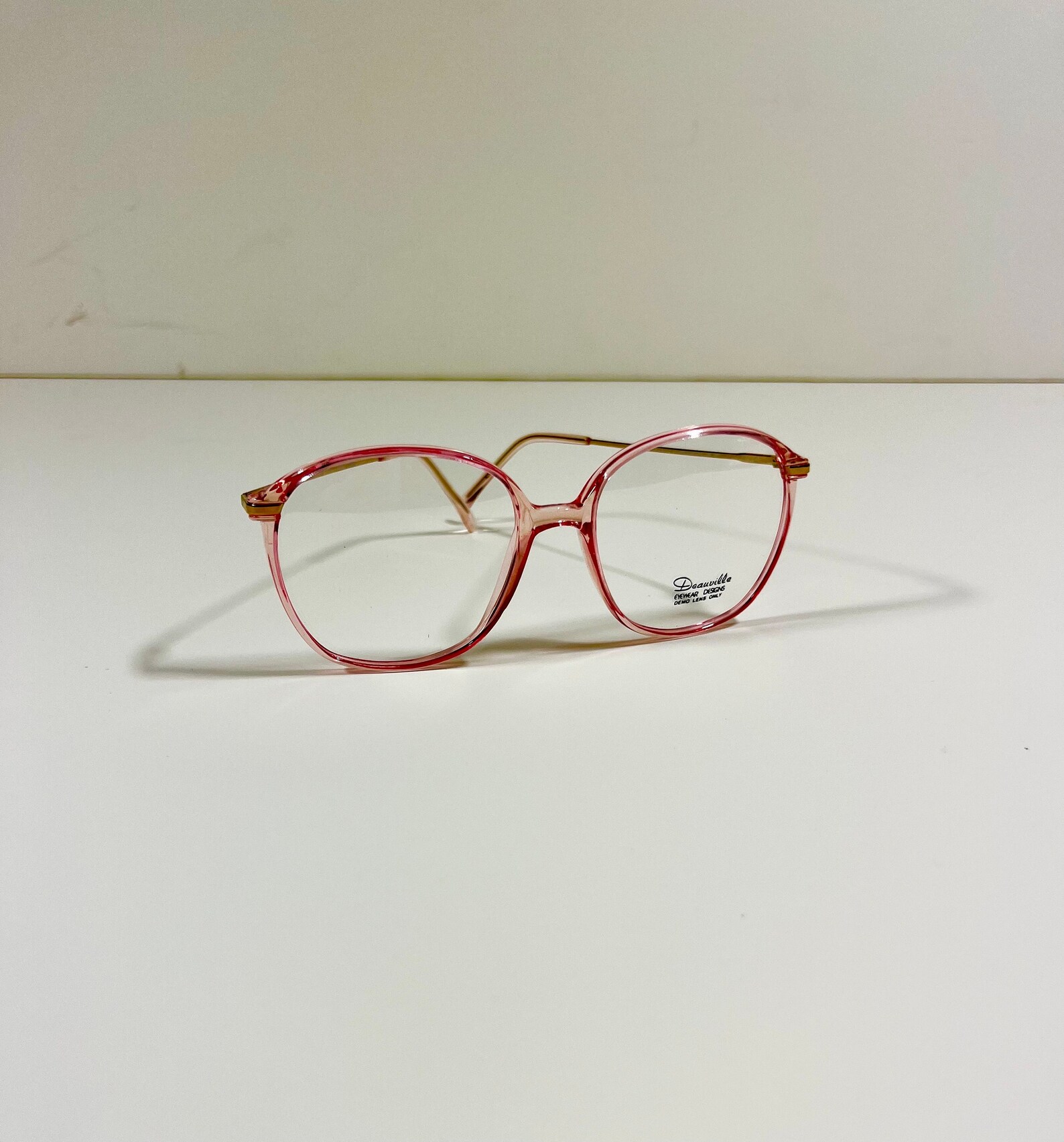 Pink Retro Eyeglass Frames, New Old Stock, Jumbo Lenses demo Lenses ...
