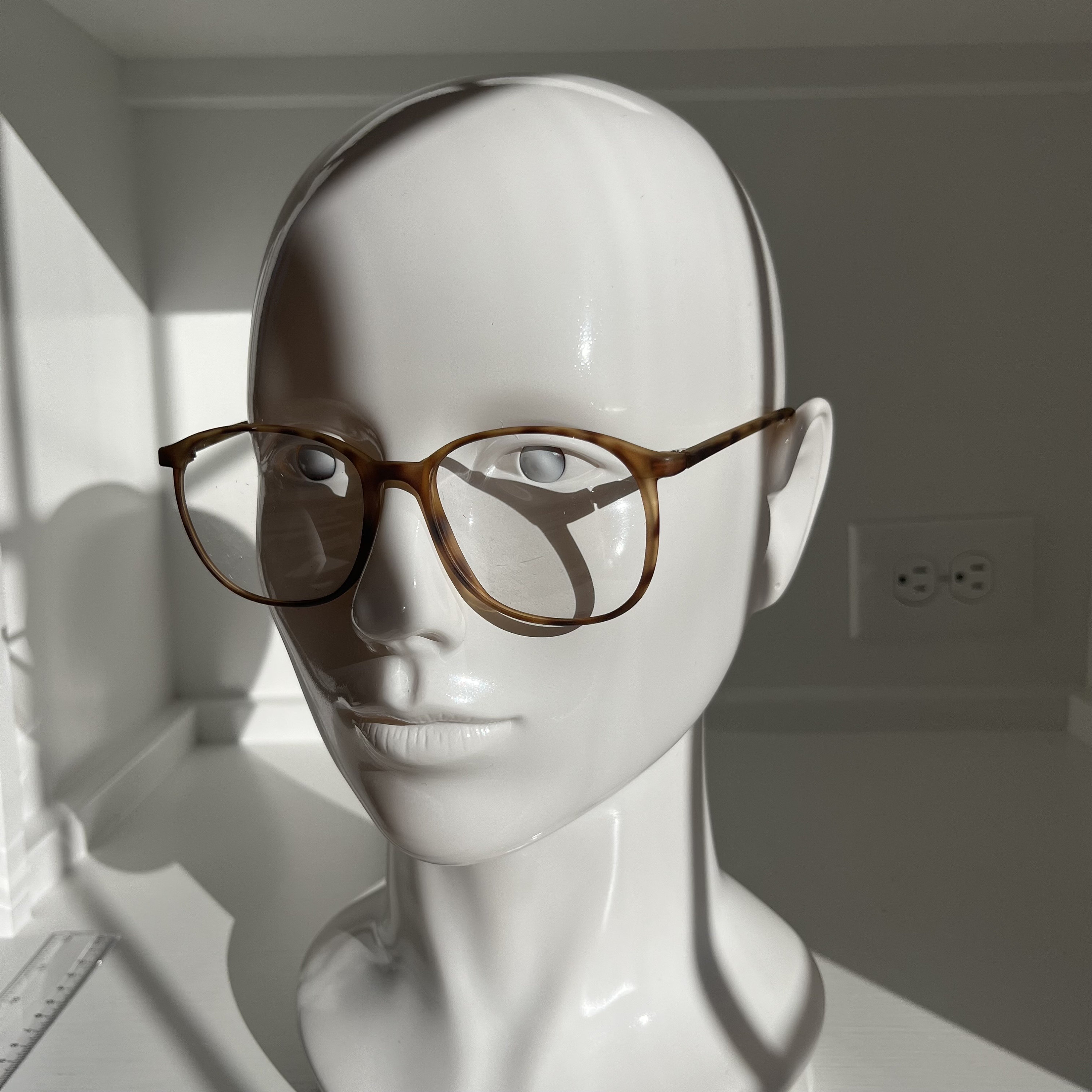 Matte Blonde Tortoise Shell Look Round Frames - Plastic - 53-17-135 ...