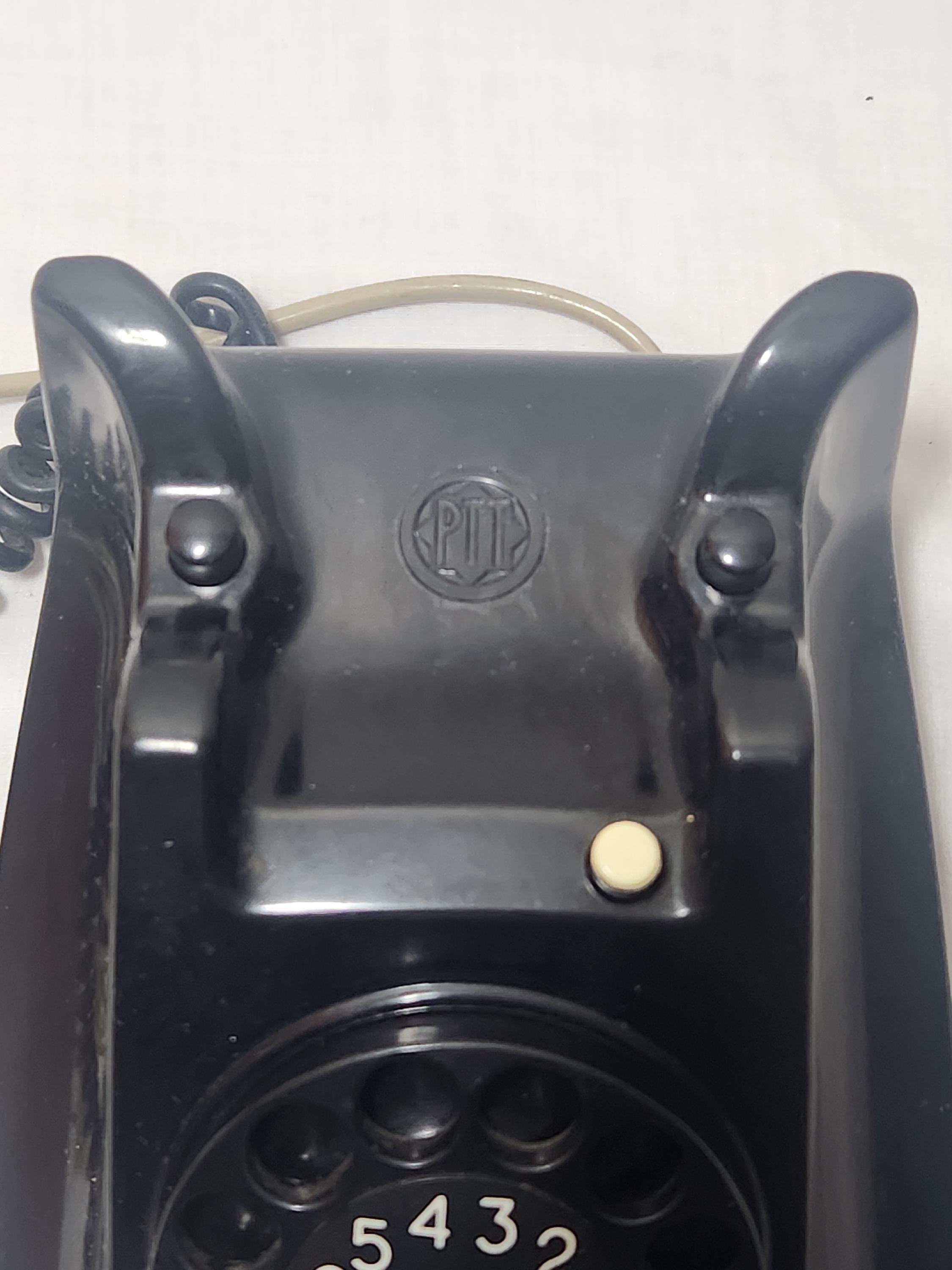 Vintage Ericsson Ruen PTT Rotary Phone Bakelite Made in Holland Black ...