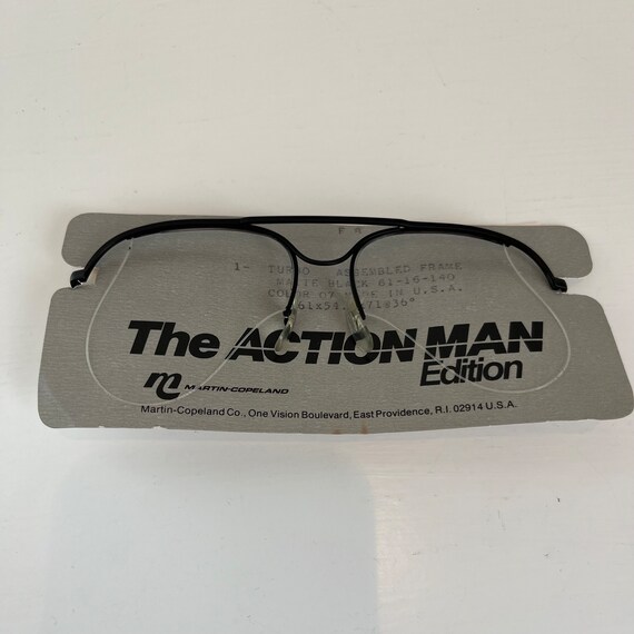 Action Man Semi-Rimless Black Aviator Frames - No Len… - Gem