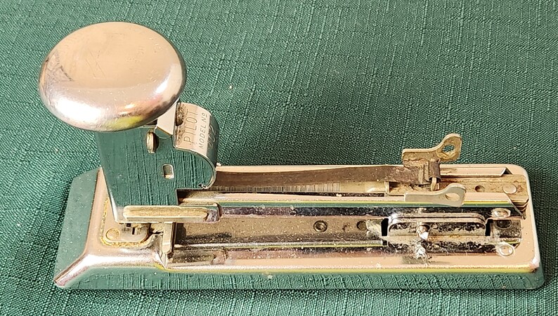 Vintage Pilot Stapler by Ace Fastener Corp. Model 402 With Box of Pilot ...