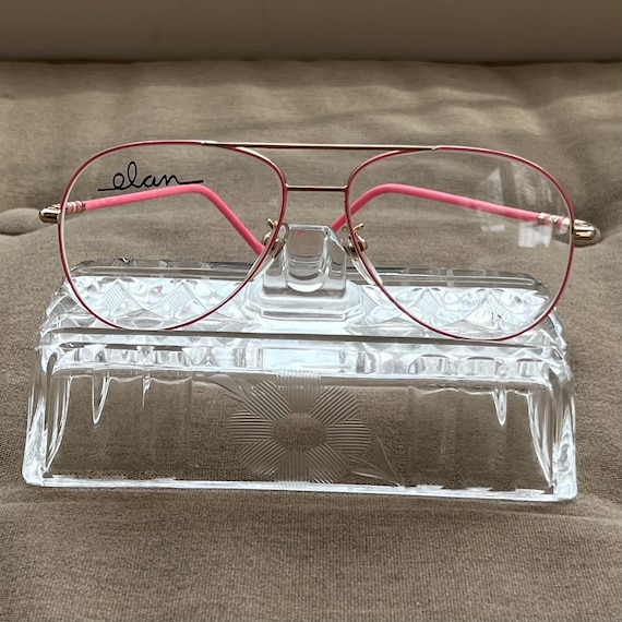 Pink Wire Aviator Vintage Eyeglass Frames - Retro 198… - Gem