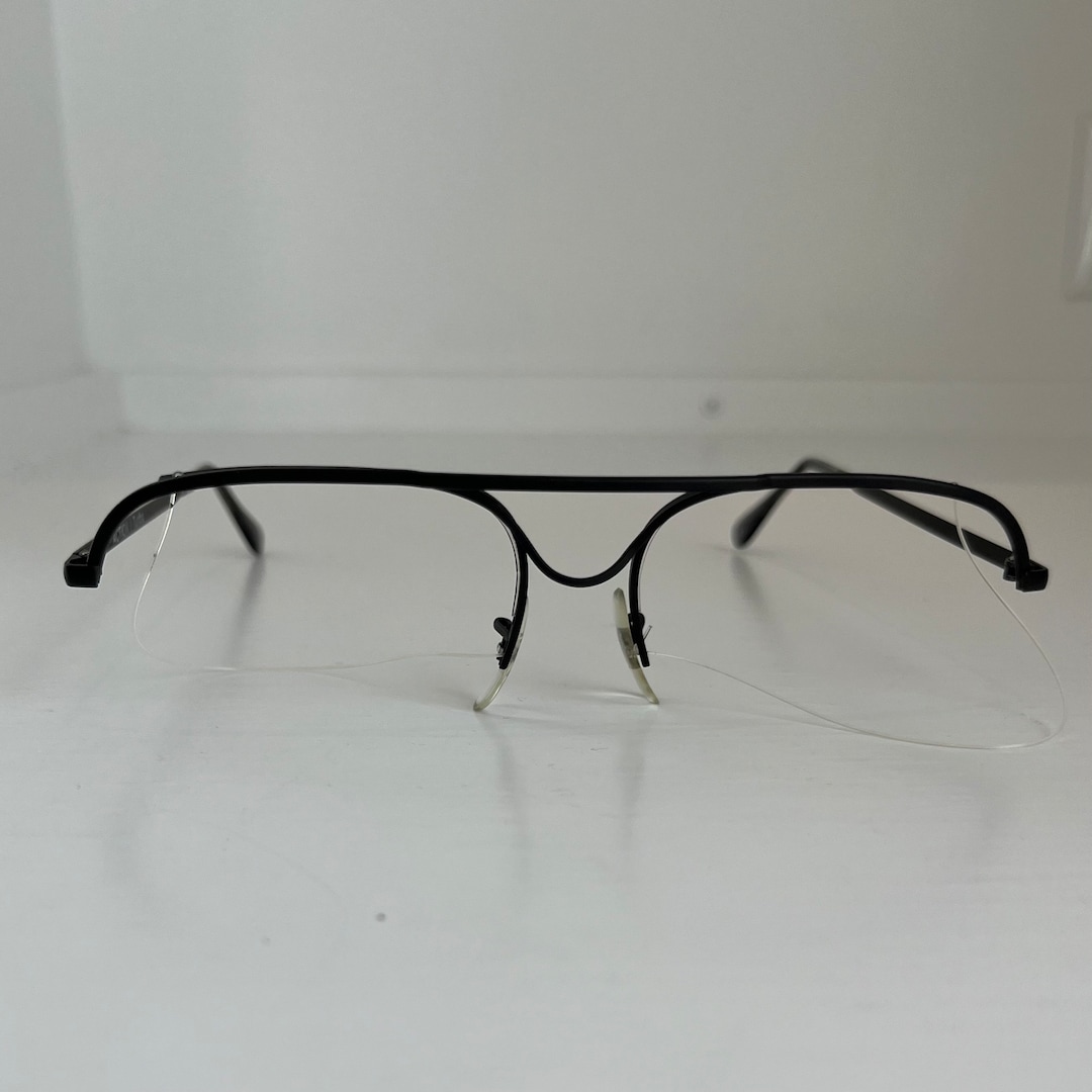Action Man Semi-rimless Black Aviator Frames - No Lenses - Retro ...