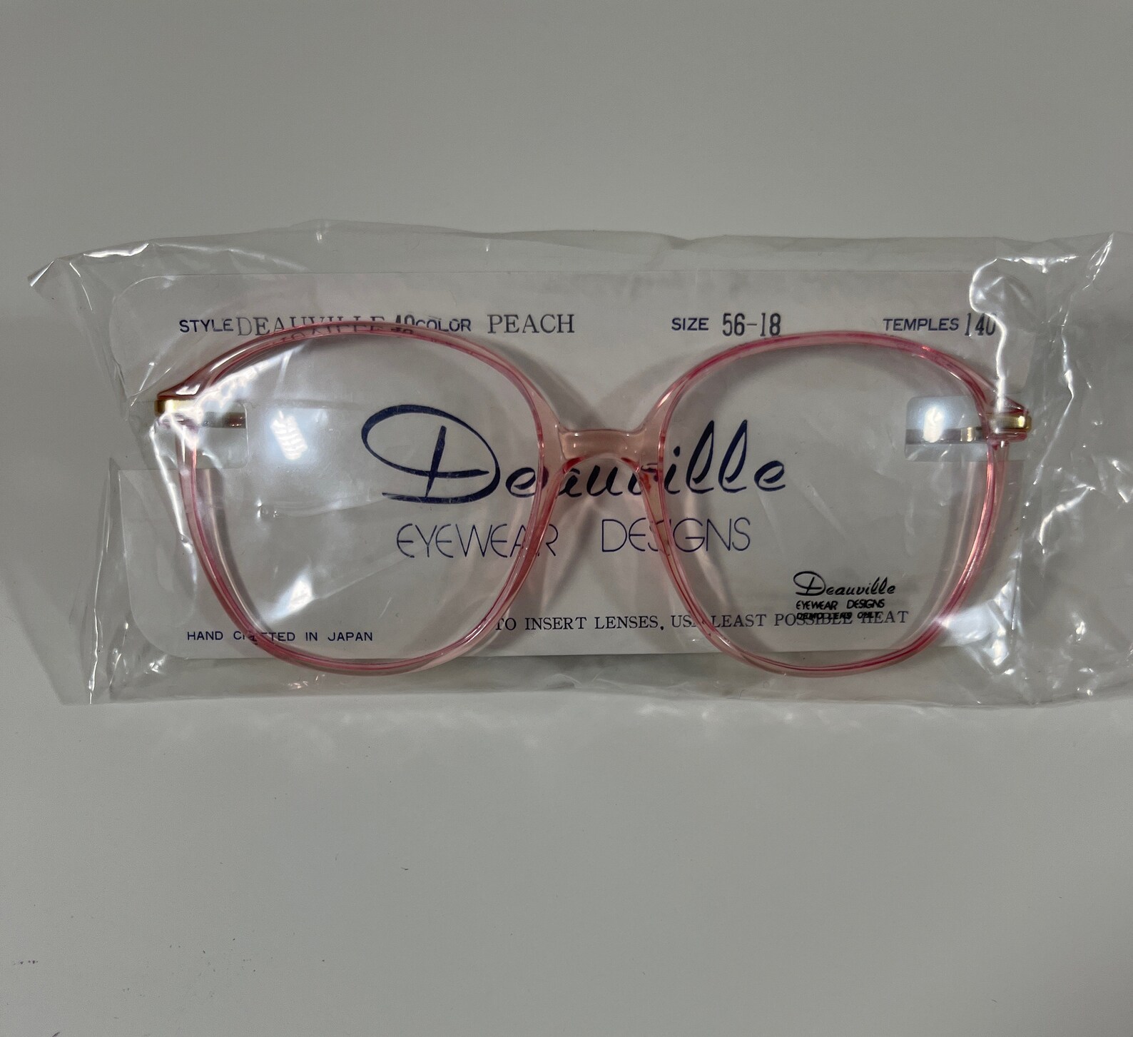 Pink Retro Eyeglass Frames, New Old Stock, Jumbo Lenses demo Lenses ...