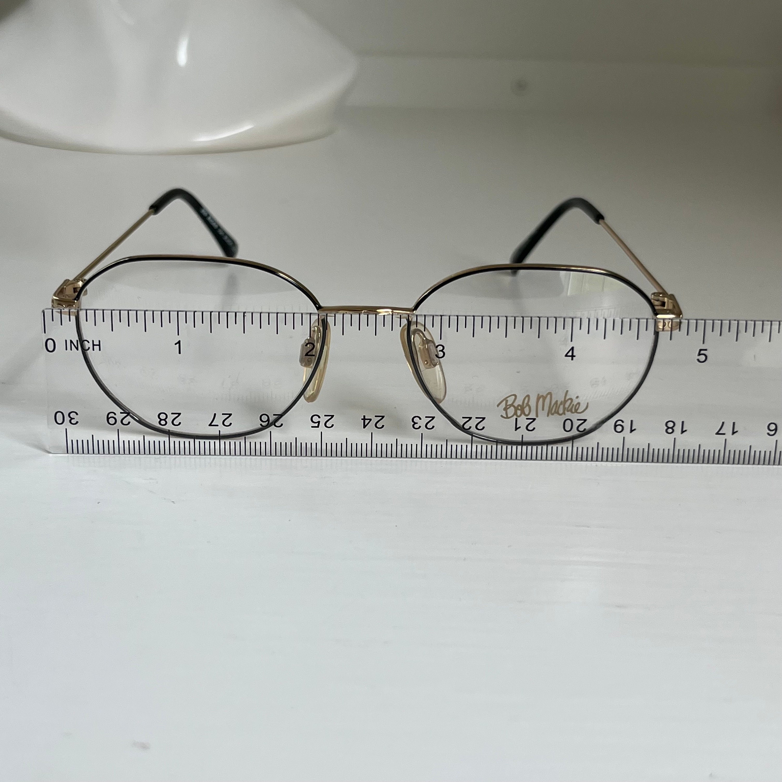 Black and Gold Bob Mackie Wire Frames - Vintage 1980s - 49-17-132 - New ...