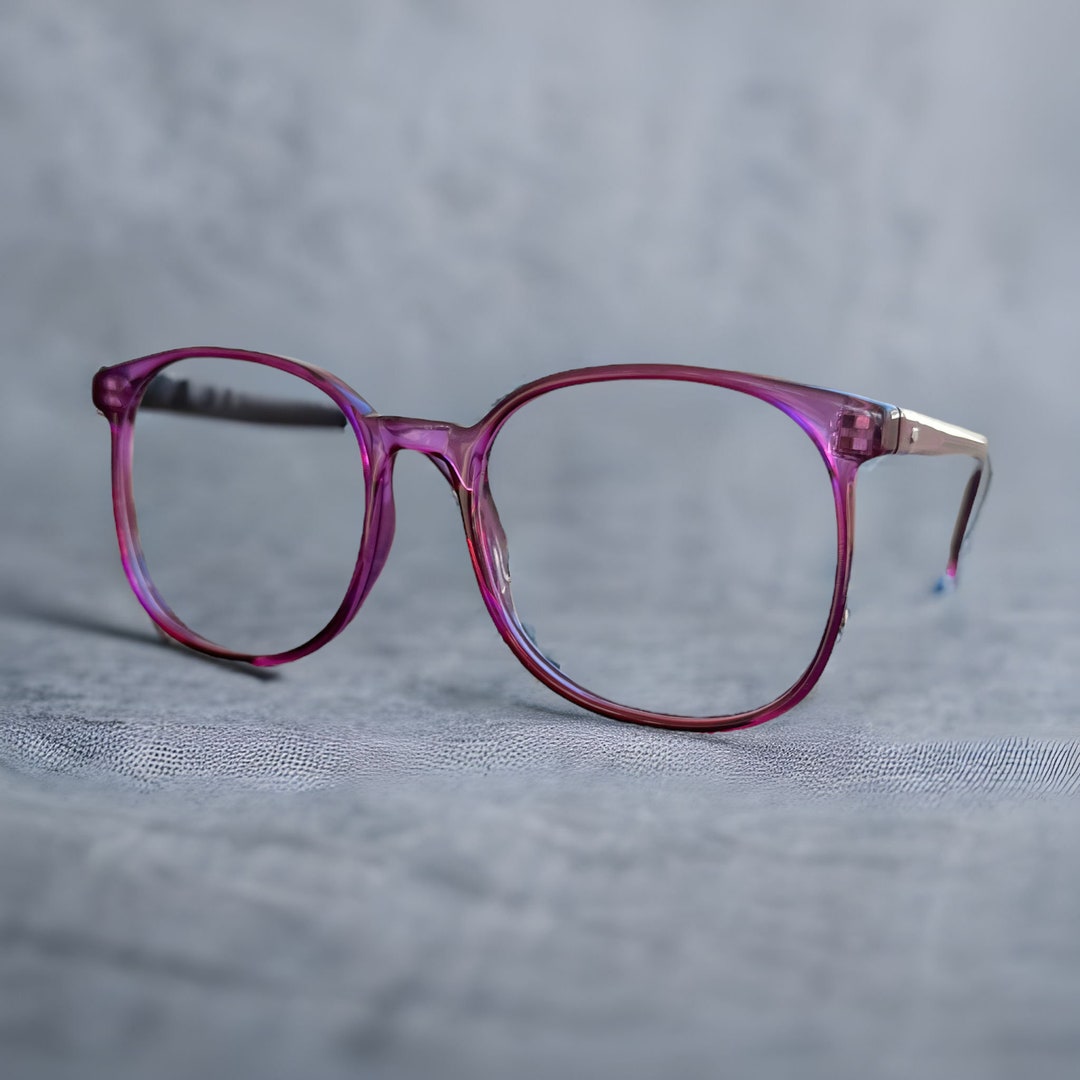 Purple Preppy Frames Rounded New Old Stock Demo Lenses Jenny 52-21-135 ...
