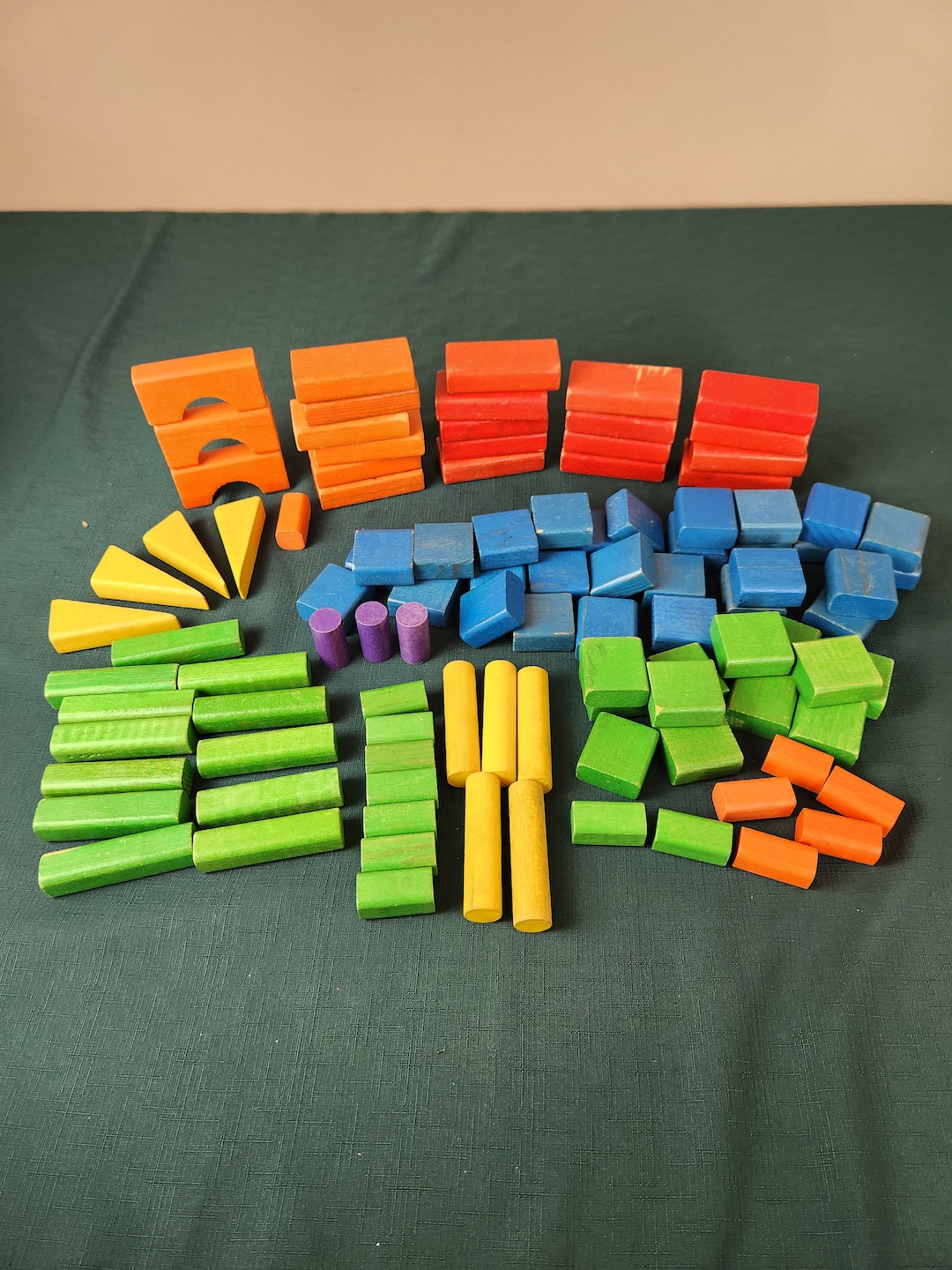 Playskool Colored Wooden Building Blocks - Lot of 100! (invetcr04) - Etsy