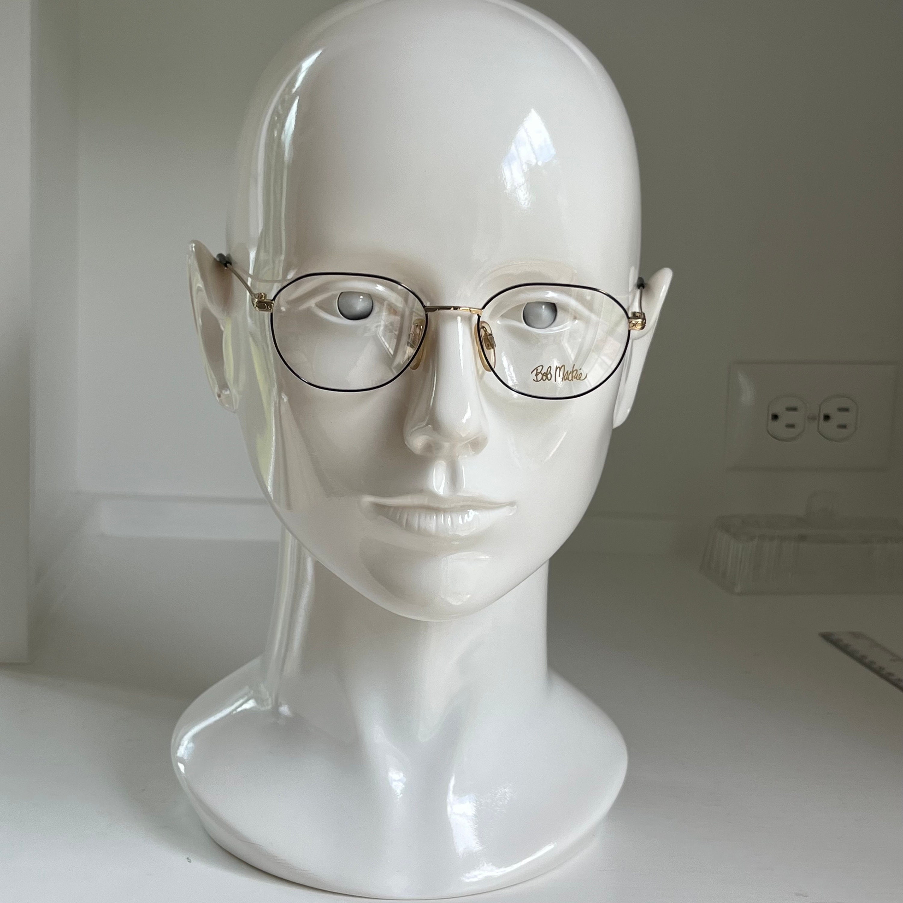 Black and Gold Bob Mackie Wire Frames - Vintage 1980s - 49-17-132 - New ...