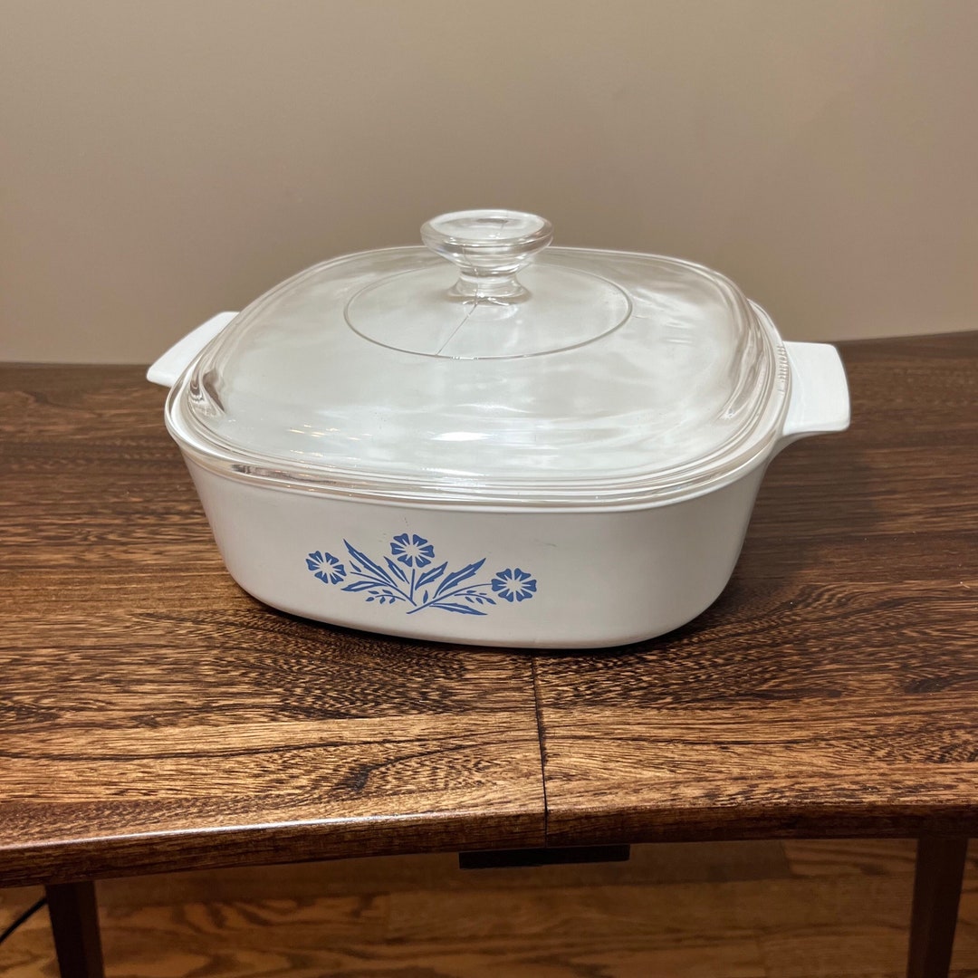 Vintage Corning Ware A-2-B 2 Quart Blue Cornflower With Pyrex Lid ...