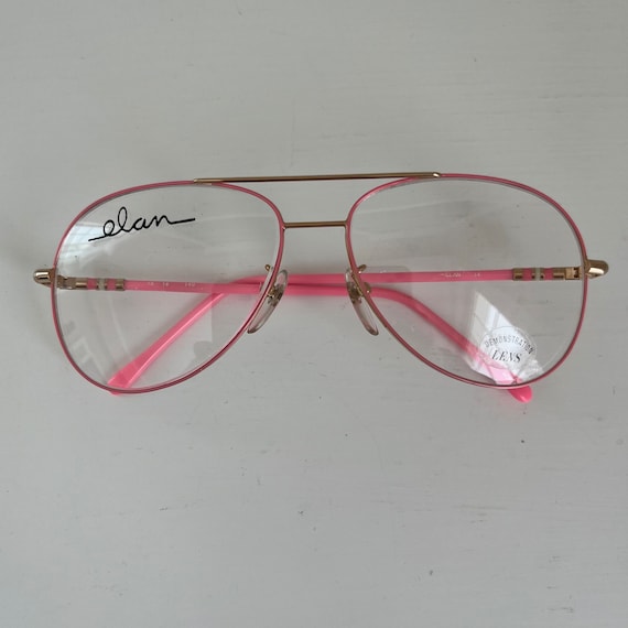 Pink Wire Aviator Vintage Eyeglass Frames - Retro 198… - Gem