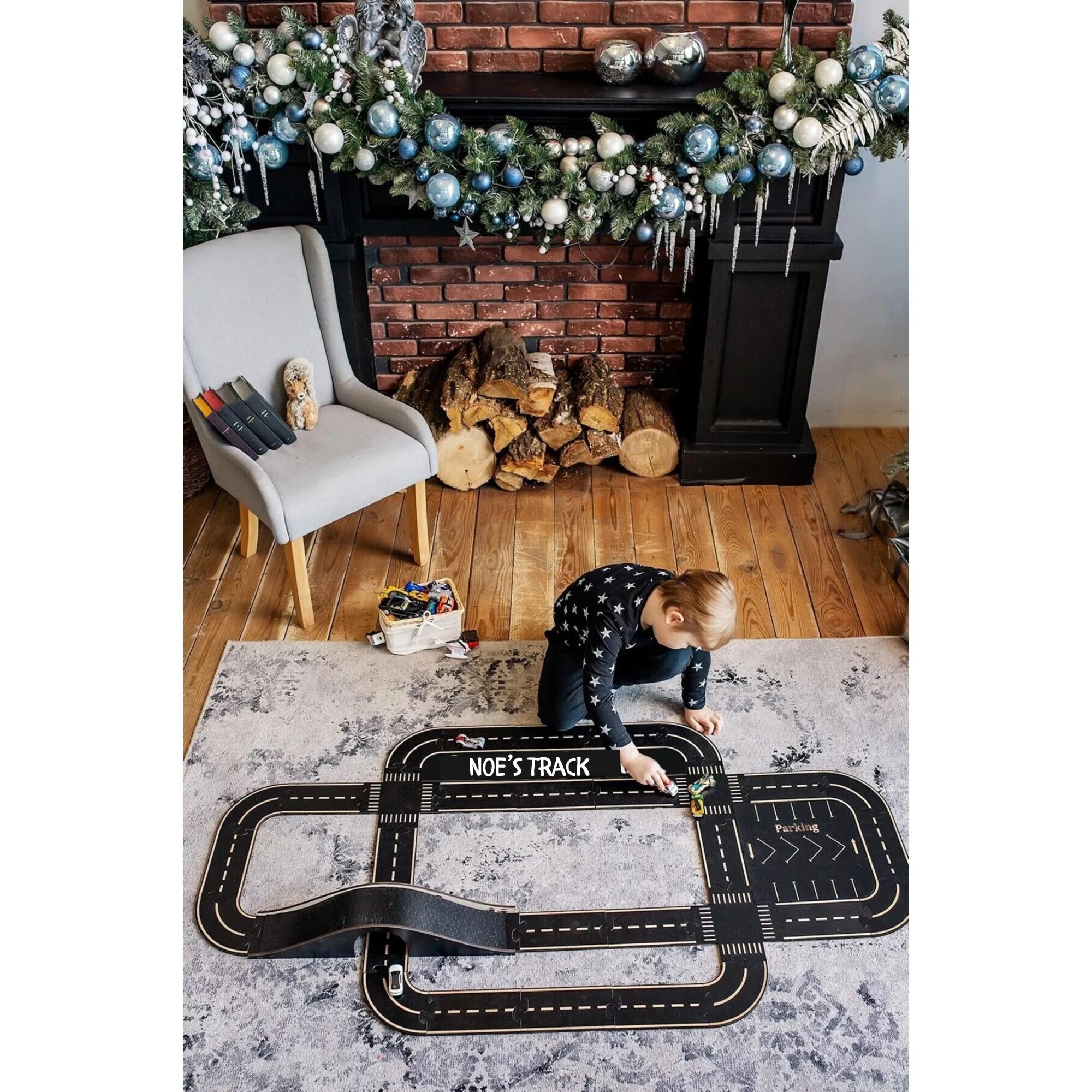 Personalized Wooden Car Track Set Educational Learning Toy,wooden Car ...