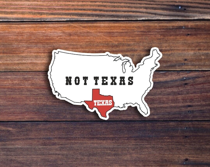Born Again Texan With State of Texas Bumper Sticker - Retro 1980's ...