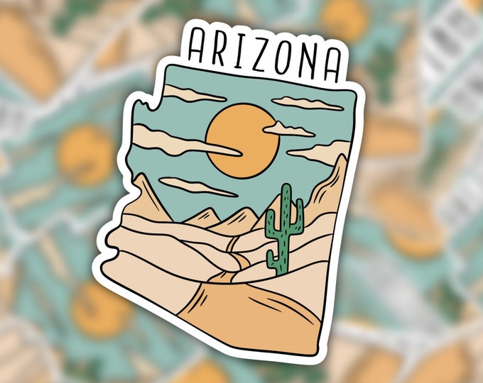 Arizona Sticker, Arizona Map-shaped Sticker, From Arizona, Arizona Gift ...