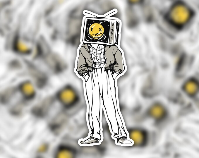 Pastel Sugar TV Head Sticker - Etsy