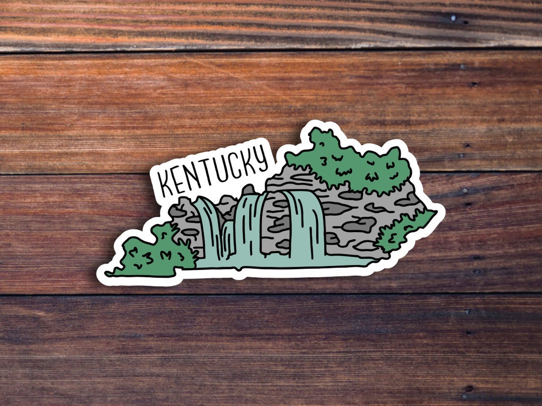 Kentucky State Shaped Sticker, Kentucky Stickers, Kentucky Decal, USA ...