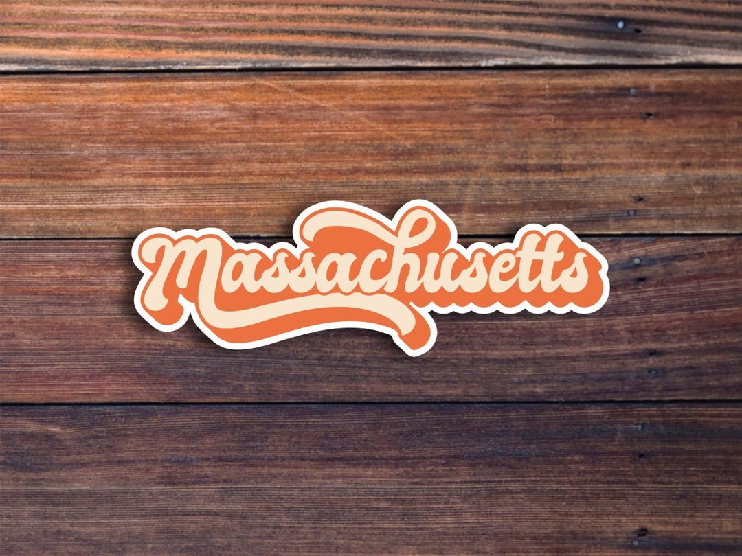 Massachusetts Sticker, Massachusetts Decal, Weatherproof Vinyl Sticker ...