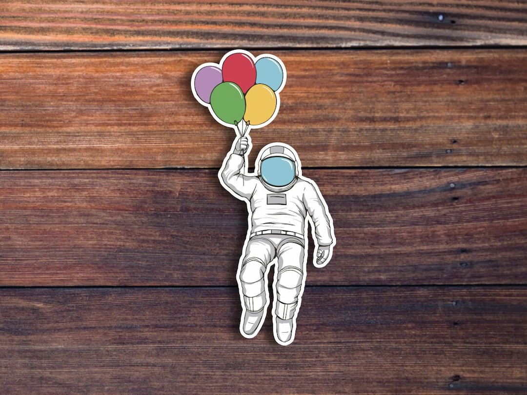 Balloon Astronaut Stickers, Cool Stickers, Weird Stickers, Space ...