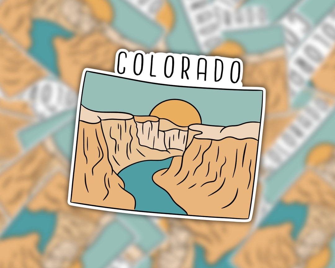 Colorado State Sticker, Colorado Map-shaped Sticker, US State Sticker ...