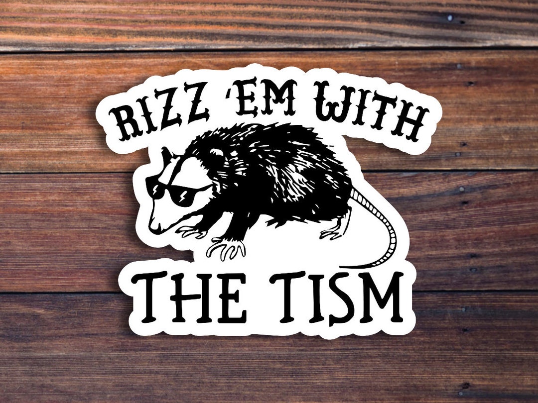 Rizz Em With the Tism Waterproof Weatherproof Vinyl Sticker Decal - Etsy